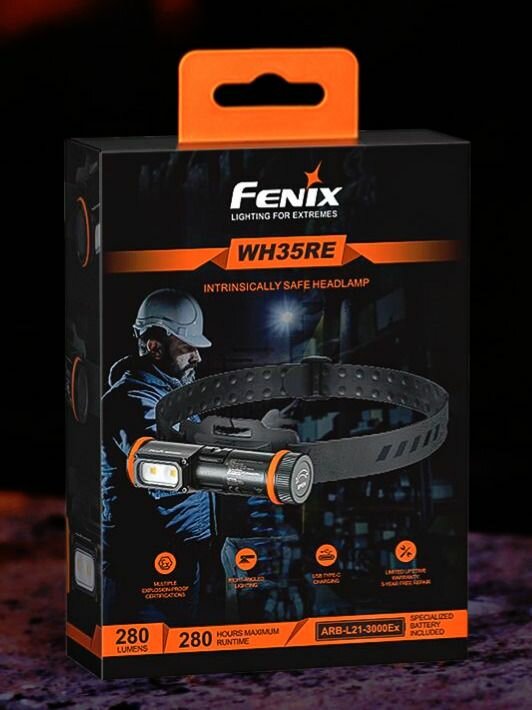 Фонарь Fenix WH35R, до 280 часов работы на одном заряде, Type-C