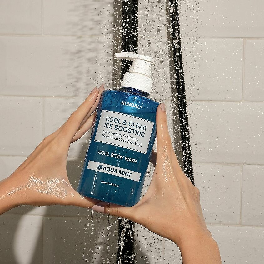 KUNDAL Гель для тела освежающий с ментолом Aqua Mint Cool Body Wash, 500 мл