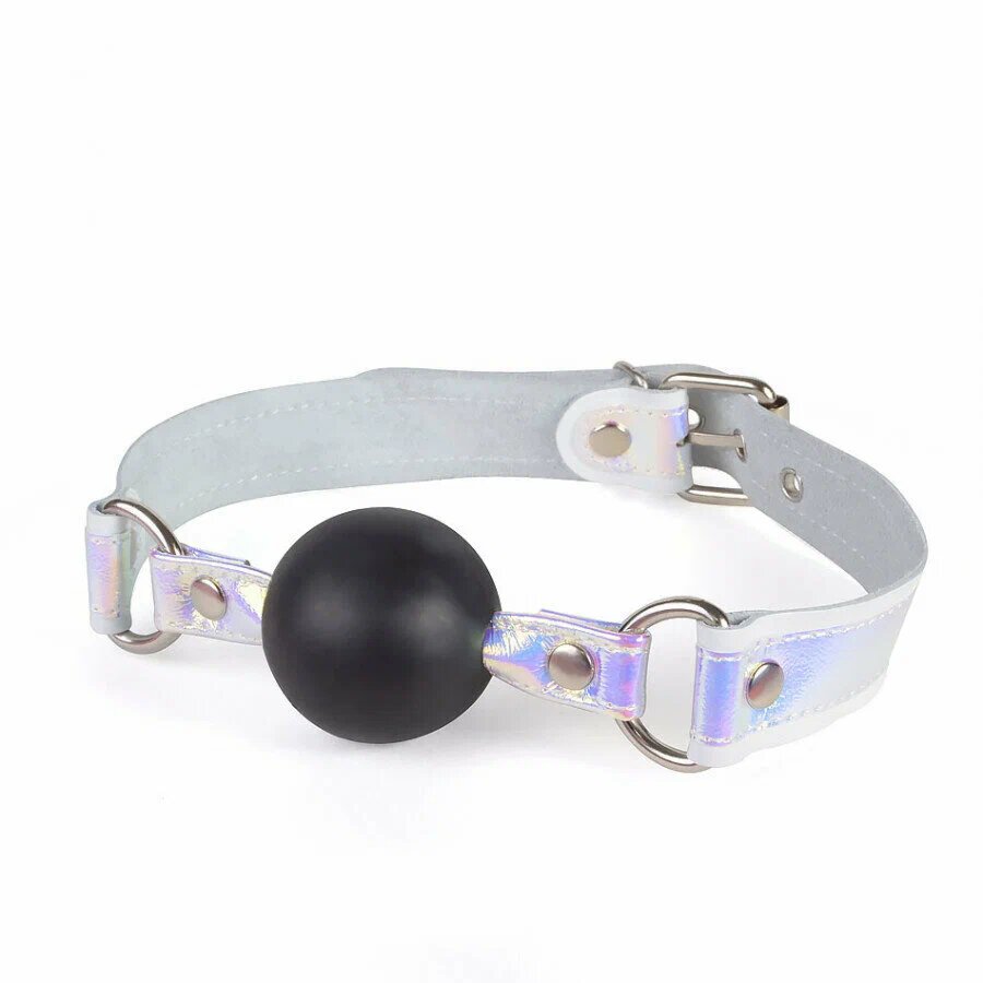 Sitabella Кляп-шар , натуральная кожа, серебристый