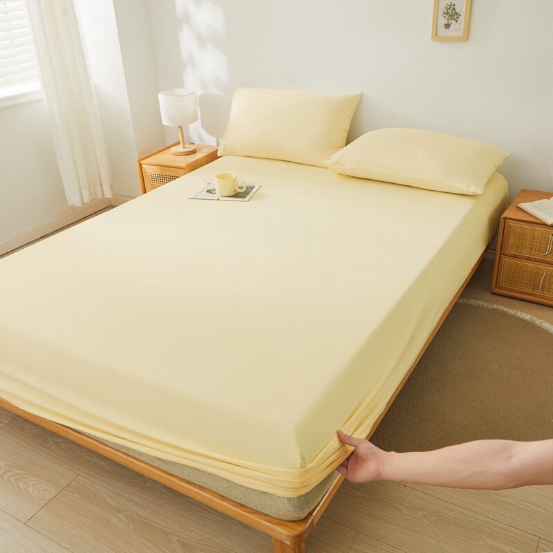 Стираная хлопковая натяжная простыня, чехол для матраса, полное покрытие, противоскользящий чехол для матраса, реактивная печать