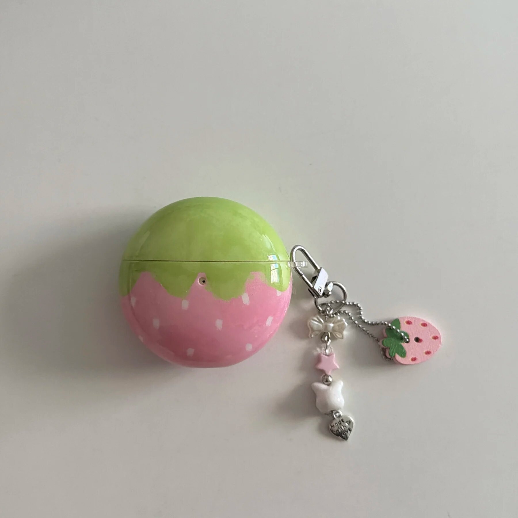 Милый глянцевый чехол для наушников в горошек с клубникой для Huawei FreeBuds 7i 5i 6i se2 se3 FreeCip 2 с подвеской-подвеской