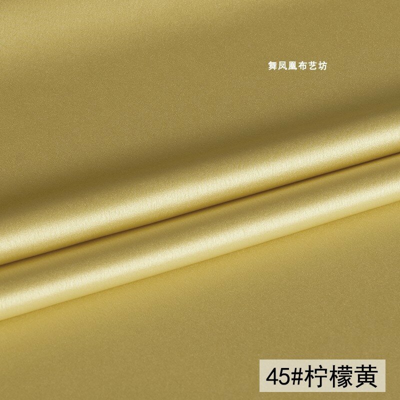 Однотонная двусторонняя ацетатная атласная ткань, глянцевая имитация шелка, дышащая, гладкая ткань для платьев