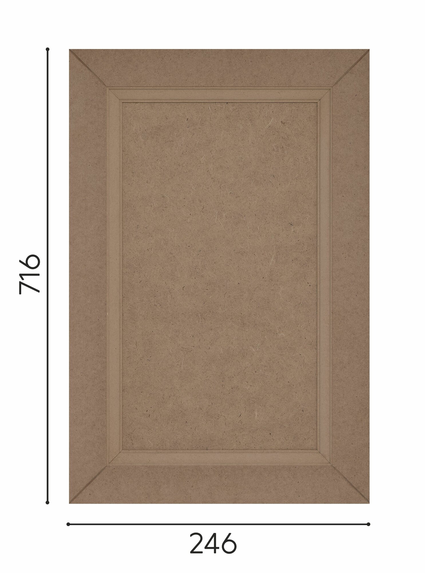 Фасад мебельный МДФ под покраску глухой