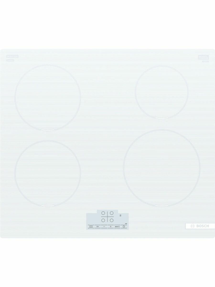 Варочная поверхность индукционная Bosch Serie 6 PUE612BB1E белый