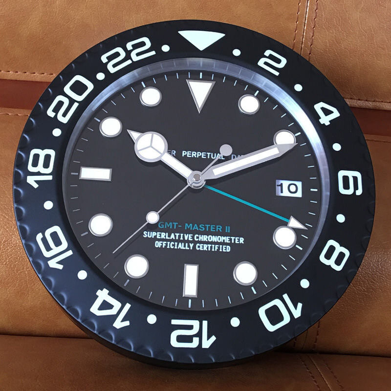 Настенные часы R L X Submariner GMT Daytona серии 14inch в металлическом корпусе, прямые поставки с