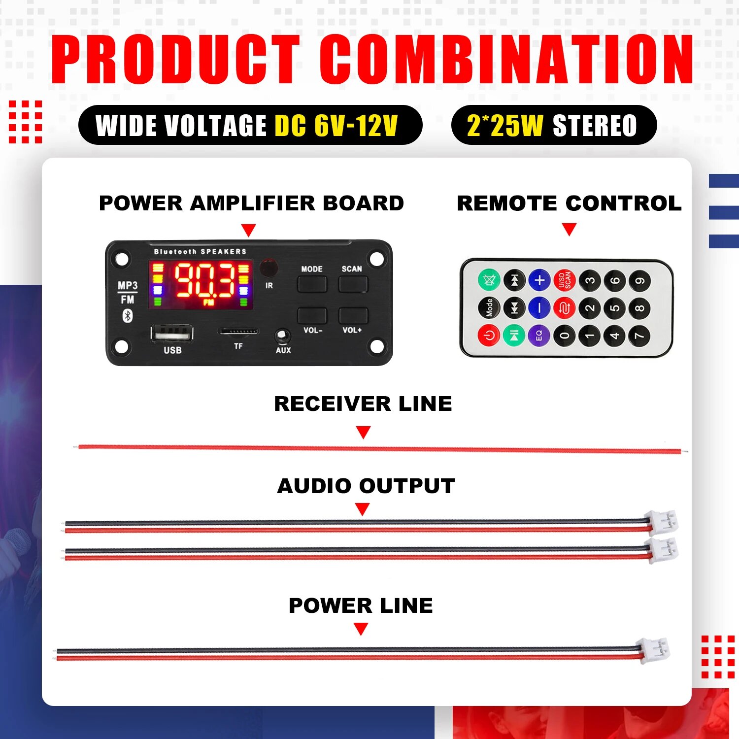 MP3-плеер Bluetooth 5.0 для автомобиля