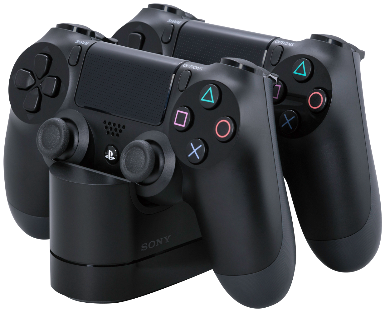 Новая зарядная станция DualShock 4 Charging Station на два геймпада для PS4 (CUH-ZDC1/E) черный