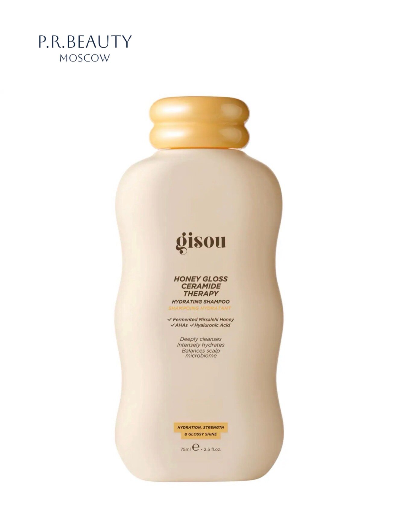 GISOU Шампунь Для Волос В Мини Формате MINI HONEY GLOSS CERAMIDE THERAPY HYDRATING SHAMPOO 75 мл