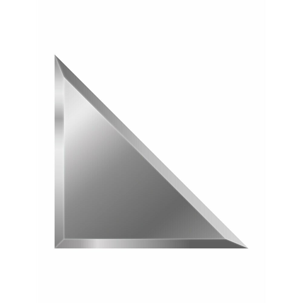 Плитка зеркальная треугольная 150х150х4 мм Continent серебряная с фацетом (4 шт.=0,09 кв. м)
