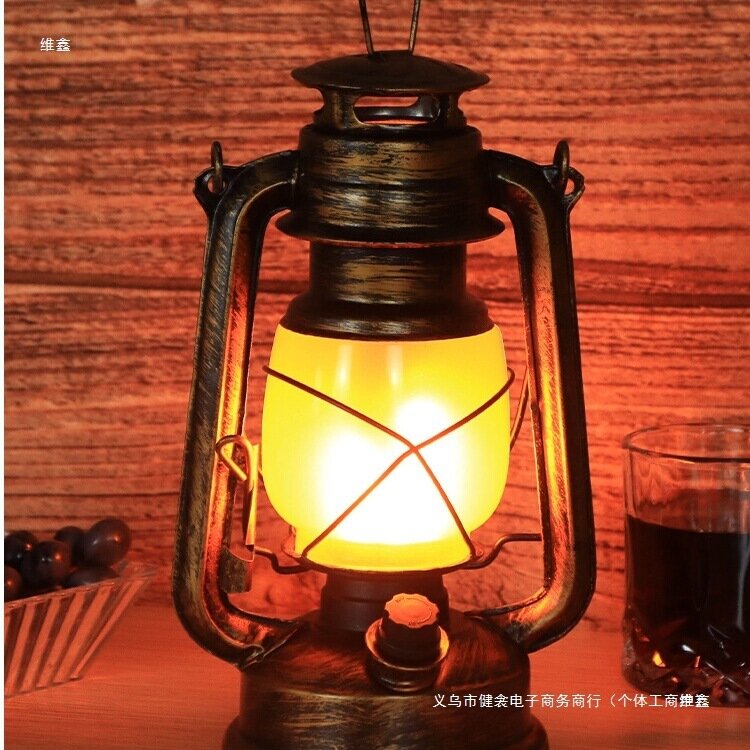 Перезаряжаемая настольная лампа для бара, декоративная атмосферная лампа, креативный ретро-фонарь с лошадью, уличный