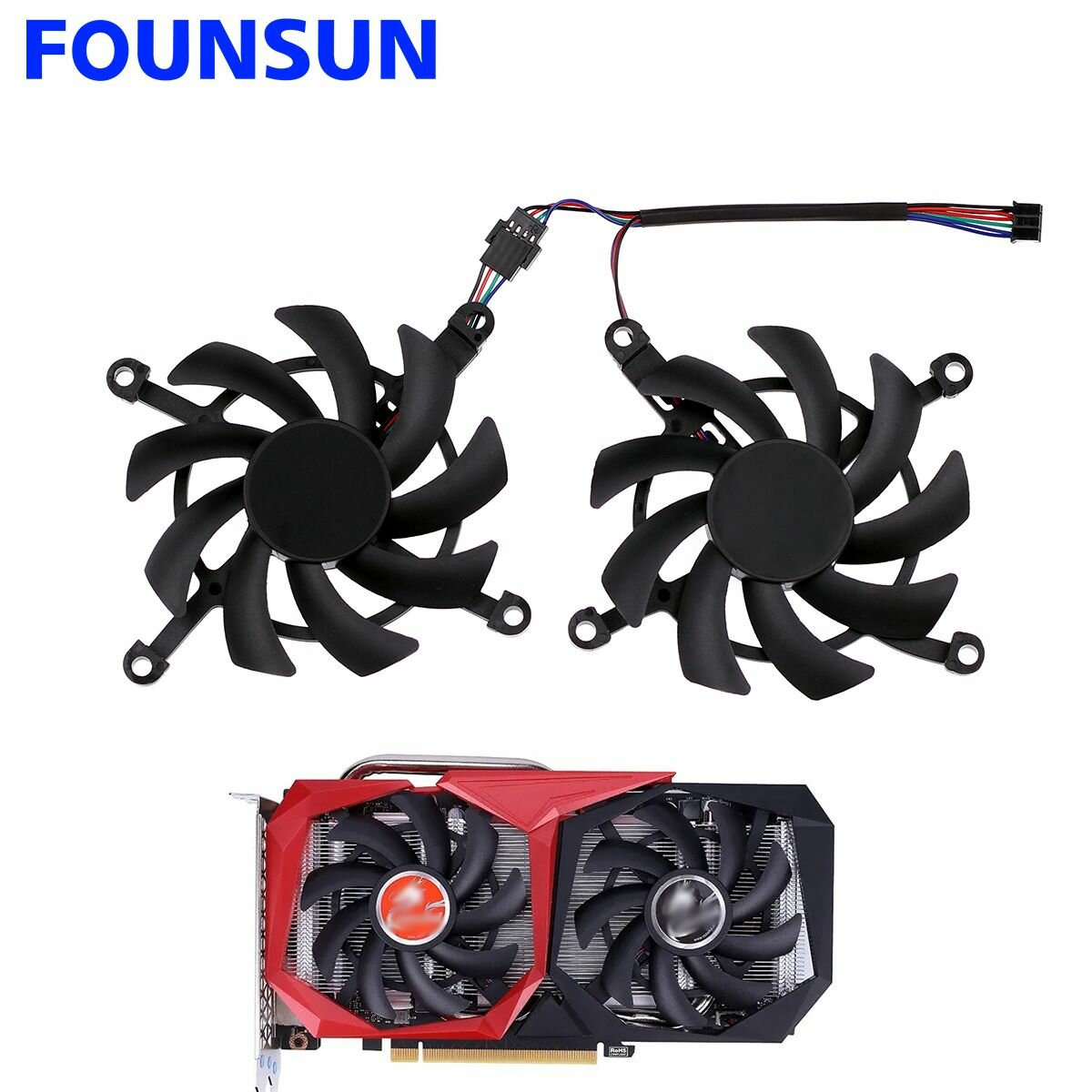Новый 85-MM, Сменный Вентилятор Охлаждения Для COLORFUL GeForce GTX 1660Ti 1650, 1660 SUPER, RTX 2060 2060 SUPER Вентилятор Охлаждения Видеокарты