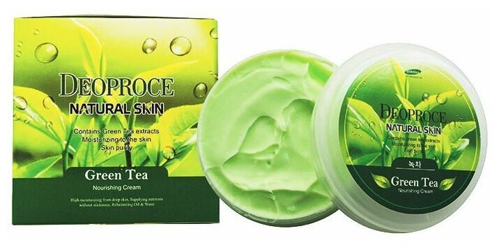 Крем для лица и тела с экстрактом зеленого чая Deoproce Natural Skin Greentea Nourishing Cream (100 гр)