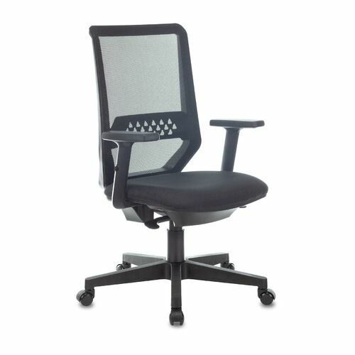 Кресло Бюрократ MC-611N, на колесиках, сетка/ткань, черный [mc-611n/b/418b]