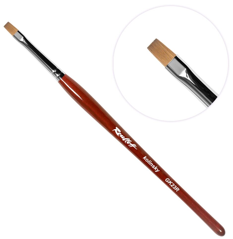 Кисть плоская колонок Roubloff, №8 GK23R-8