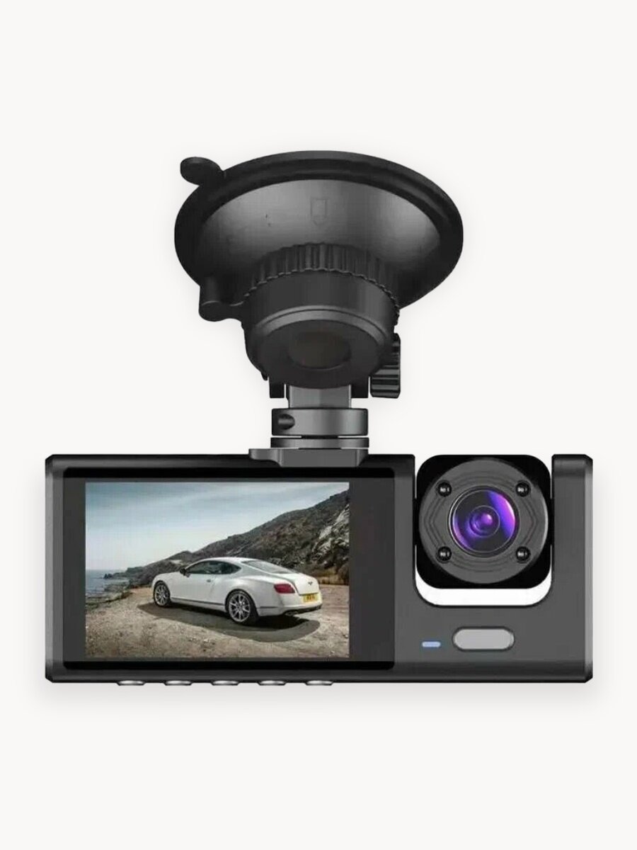 Видеорегистратор автомобильный Black Box 3 в 1 Super HD 1296 P /камера заднего вида