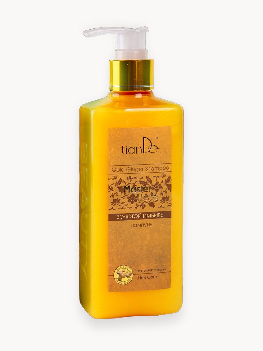 Бессульфатный шампунь от выпадения, перхоти "Золотой имбирь" TianDe