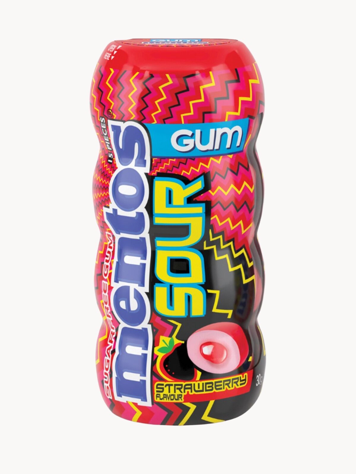 Жевательные конфеты Mentos Sour, клубника, 30 г