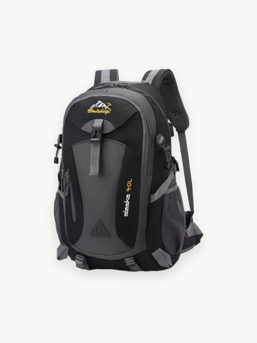 Рюкзак туристический, Alaska 40L, с нагрудным ремнём, непромокаемый, чёрный