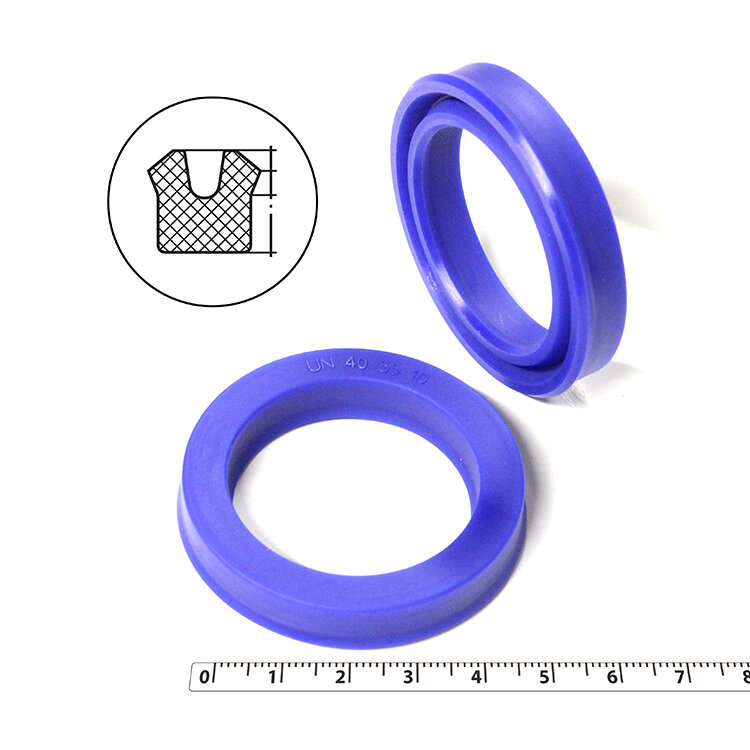 Манжета гидравлическая 40х55х10 (манжета цилиндра 55*40*10) тип UN PU (полиуретан) (упаковка 2 шт.)