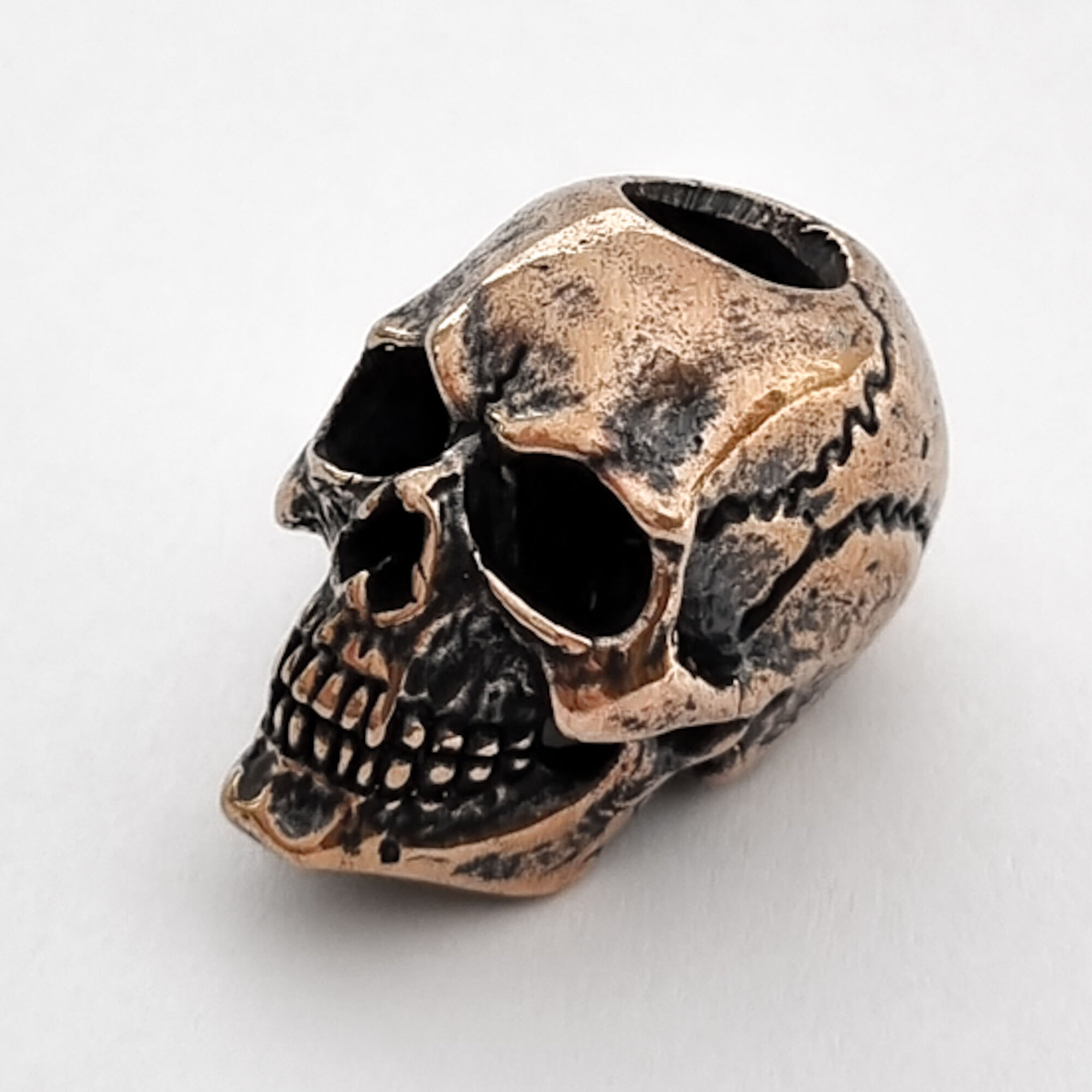 Бусина Череп большой Авторская бронза Рязанская литейная мастерская