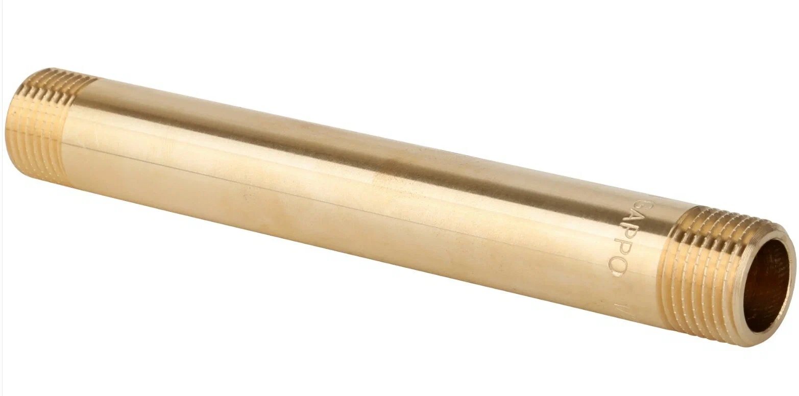Удлинительный бочонок наружная-наружная латунь 1/2"х 80мм Gappo (G2222.04080)