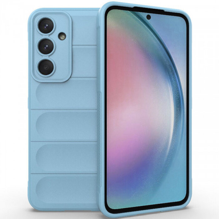 Flex Silicone Противоударный чехол для Samsung Galaxy A55 с защитой камеры и микрофиброй