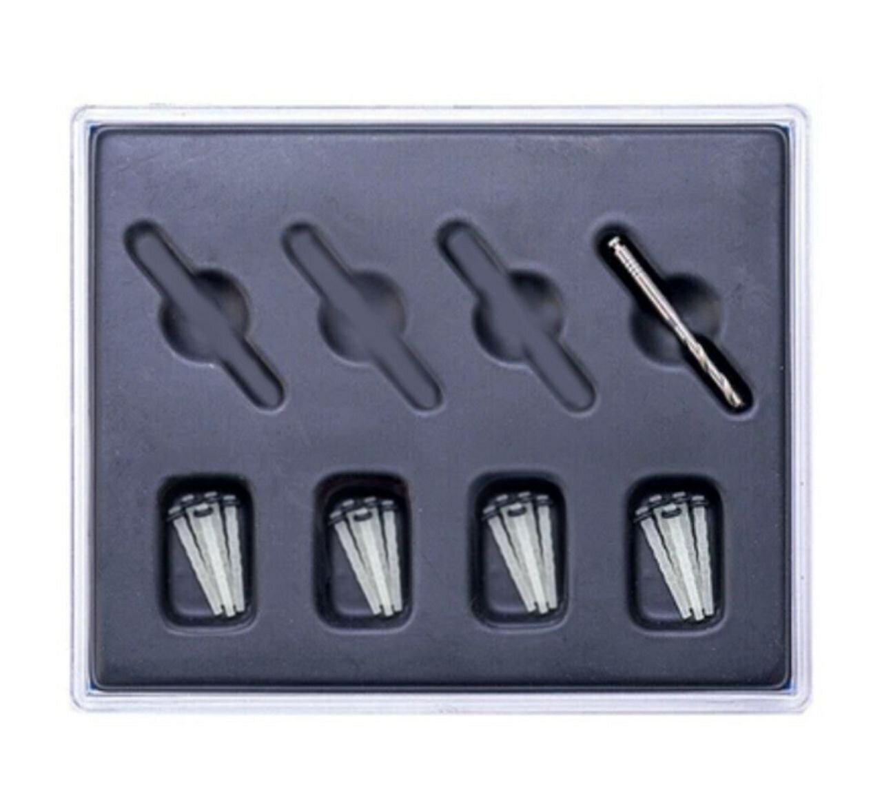 Штифты Incidental Стекловолоконные "FIBRAPOST" Композитные- Набор (20шт.+ 1шт развертка ) №4, 1.8 мм (0,18) Прозрачный-Чёрный .