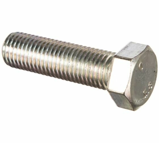 Болт DIN 933 с шестигранной головкой, оцинкованный М20х70, 6шт - коробка Tech-Krep 126543