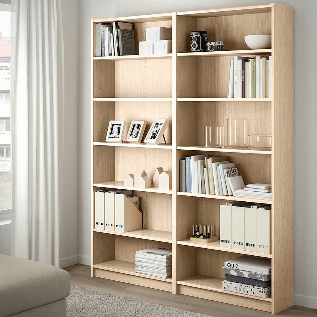 Стеллаж, 160х28х210см, напольный Барни 03 С полками, Для книг, Деревянный, ЛДСП дуб сонома светлый, FRESH мебель