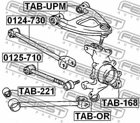 Рычаг Toyota Chaser, Cresta, Crown, Mark II 92-01 задний поперечный FEBEST с шаровой