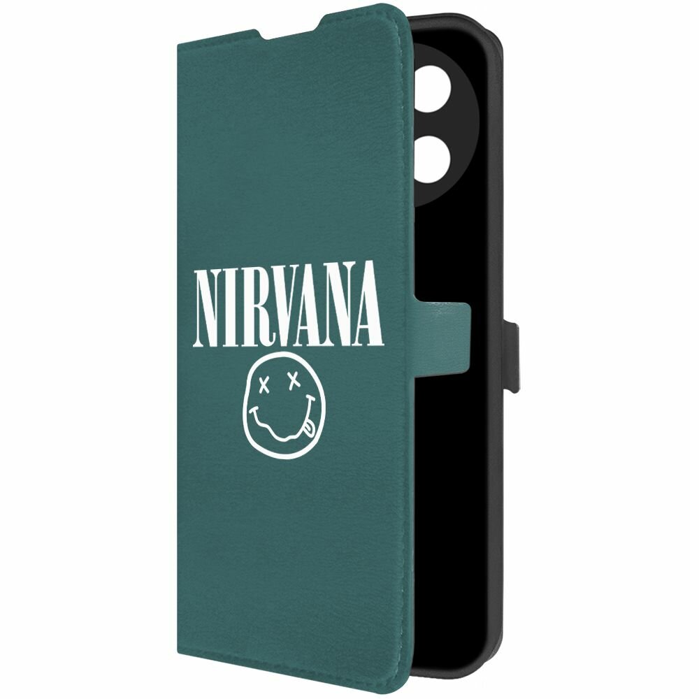 Чехол-книжка Krutoff Eco Book для Realme 11 4G Nirvana (Нирвана) (зелёный опал)
