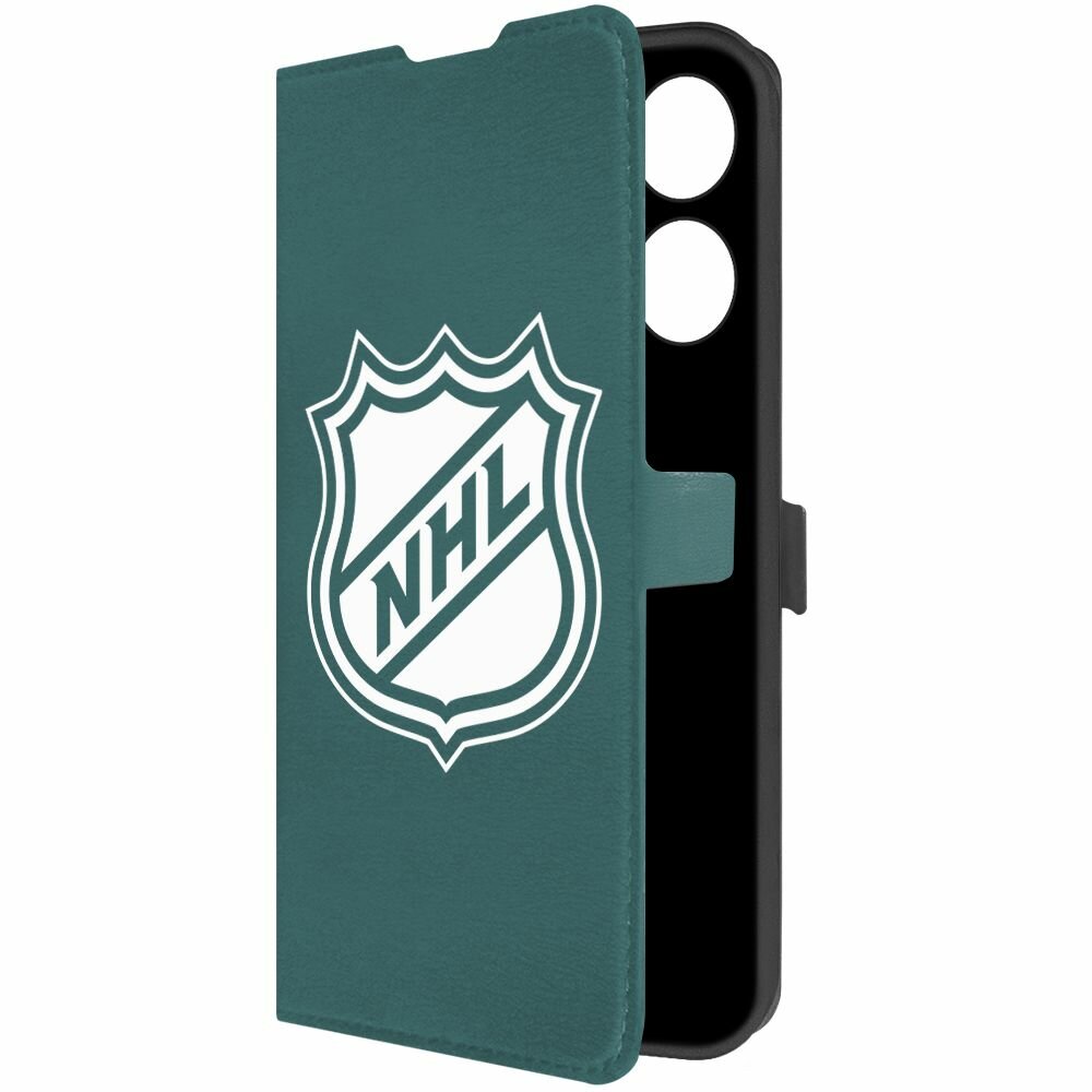Чехол-книжка Krutoff Eco Book для TECNO Pova 5 NHL (НХЛ) (зелёный опал)