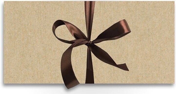 Коробка для денег Атласная лента, Крафт, 17,2*8,3*1,6 см, 1 шт.