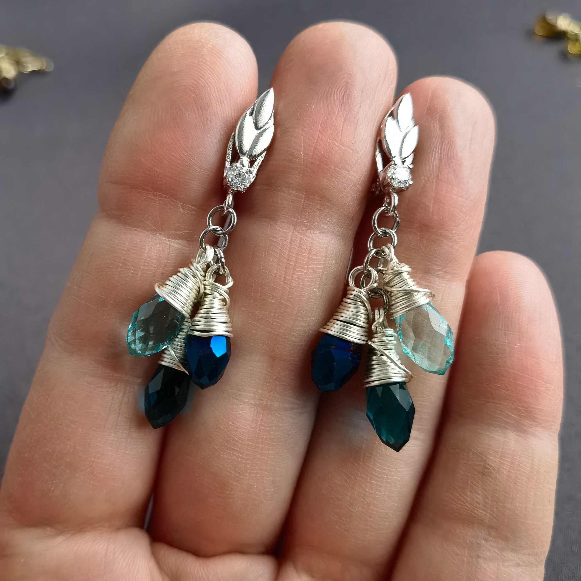 Серьги, кристалл