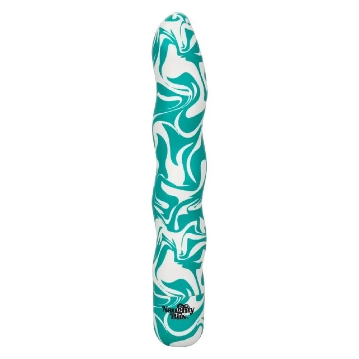 Волнообразный вибратор Squiggle Dick - 15,25 см. California Exotic Novelties - Naughty Bits | Вибраторы | зеленый с белым | Длина - 15,25 см.