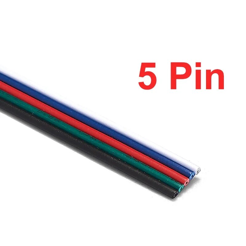 DelightFire электрический провод 22/18 AWG для светодиодной ленты WS2812B 5-100 м 18AWG, 5pin wire
