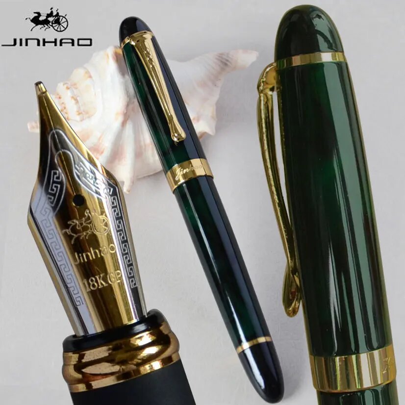Перьевая ручка IRAURITA JINHAO X450 сине-красная Изумрудный, as picture show