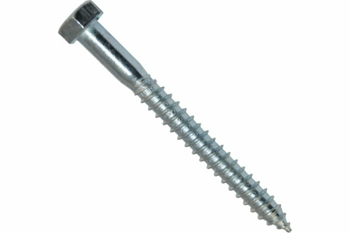 Метизный двор Шуруп глухарь шестигранной головкой 12x200 мм, 1 шт, оцинкованный