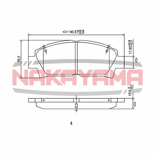Колодки тормозные дисковые Nakayama p0278ny