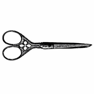 Штамп Ножницы Scissors, размер 50х130 мм, Kaiser Craft