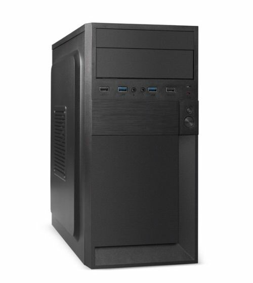 Компьютерный корпус ExeGate BAA-105U2-01-AAA450 (EX291147RUS) черный - Mini Tower, Micro-ATX, USB 3.2 Gen 2 Type-A, USB 2.0 Type-A