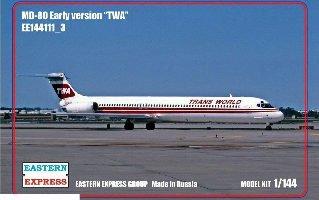 ЕЕ144111_3 Авиалайнер MD-80 ранний TWA (Limited Edision)