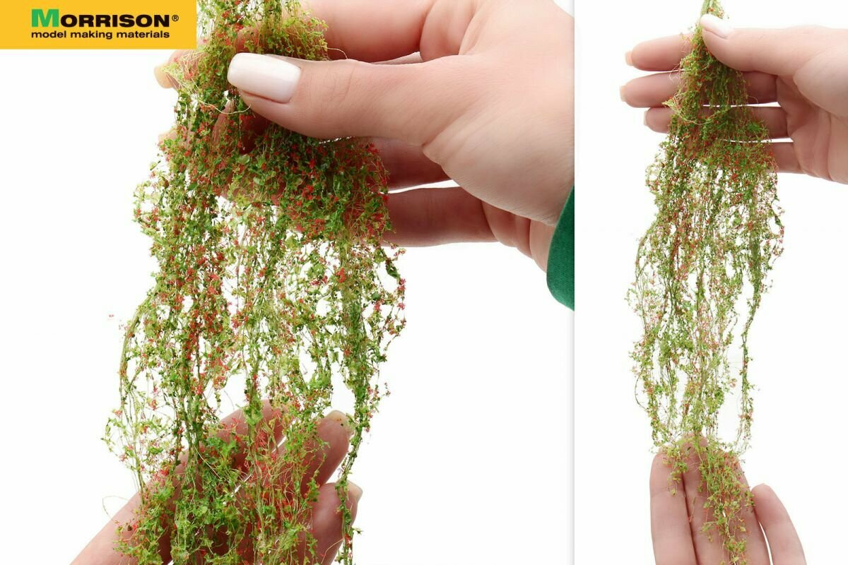 140cvn002 Цветочные вьюны для диорамы. Красные.