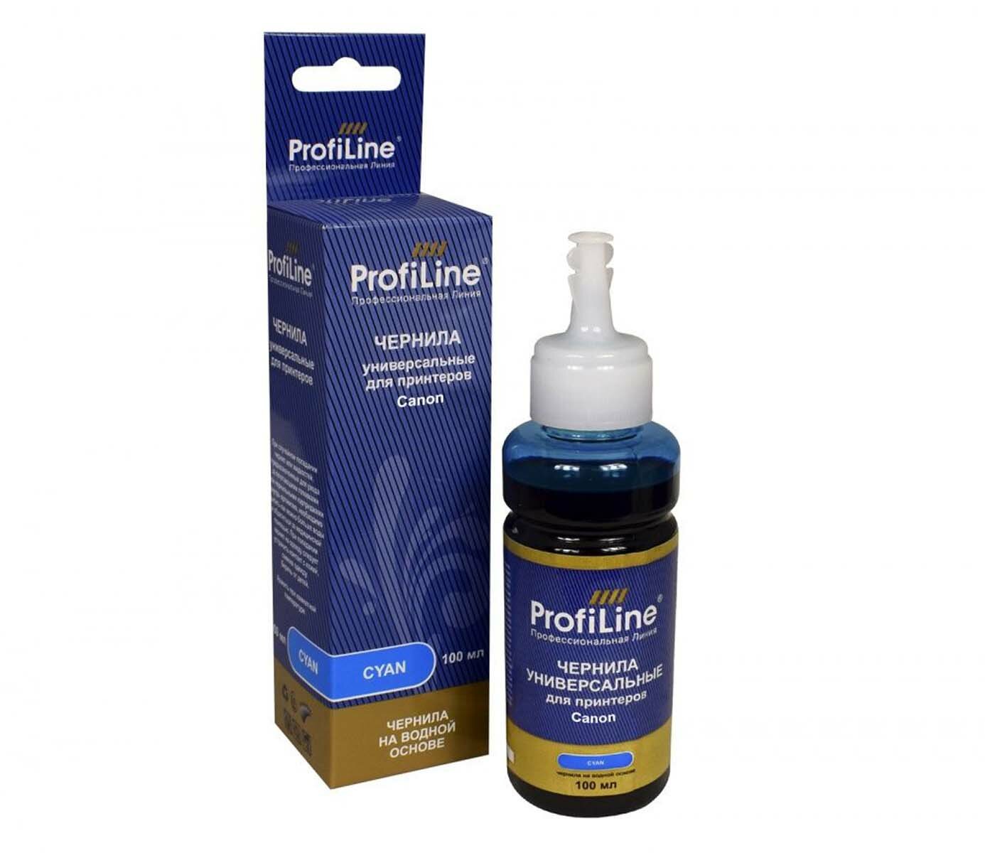 Чернила для Canon универсальные 100 мл водн ProfiLine голубые