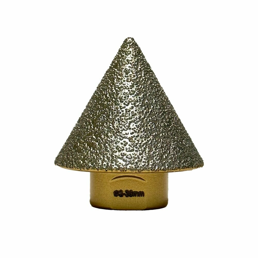 Фреза конусная алмазная для камня и керамики D38, Н43 мм, крепление M14