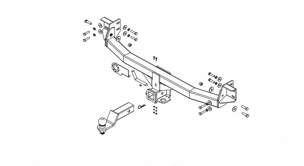 Фаркоп с элект. Smart, на Kia Mohave FA 0190-E (с 2017 г. в.) (паспорт и сертификат в комплекте) Бизон