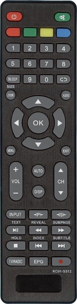 Пульт RC01-S512 для телевизора Supra, Fusion, Akai