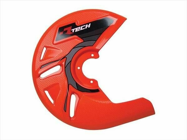 Защита тормозного диска универсальная оранжевая неон RTech R-DISCPTAN000 для мотоцикла
