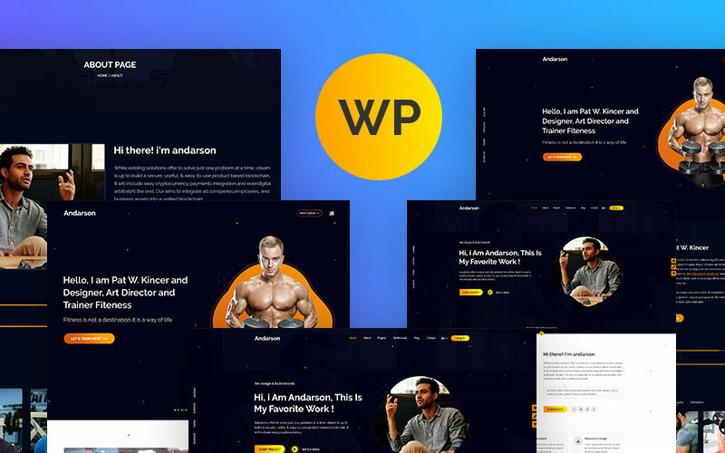 Подарочный сертификат на Шаблон для сайта Вордпресс с демоконтентом Andarson - Personal Portfolio Responsive Theme WordPress
