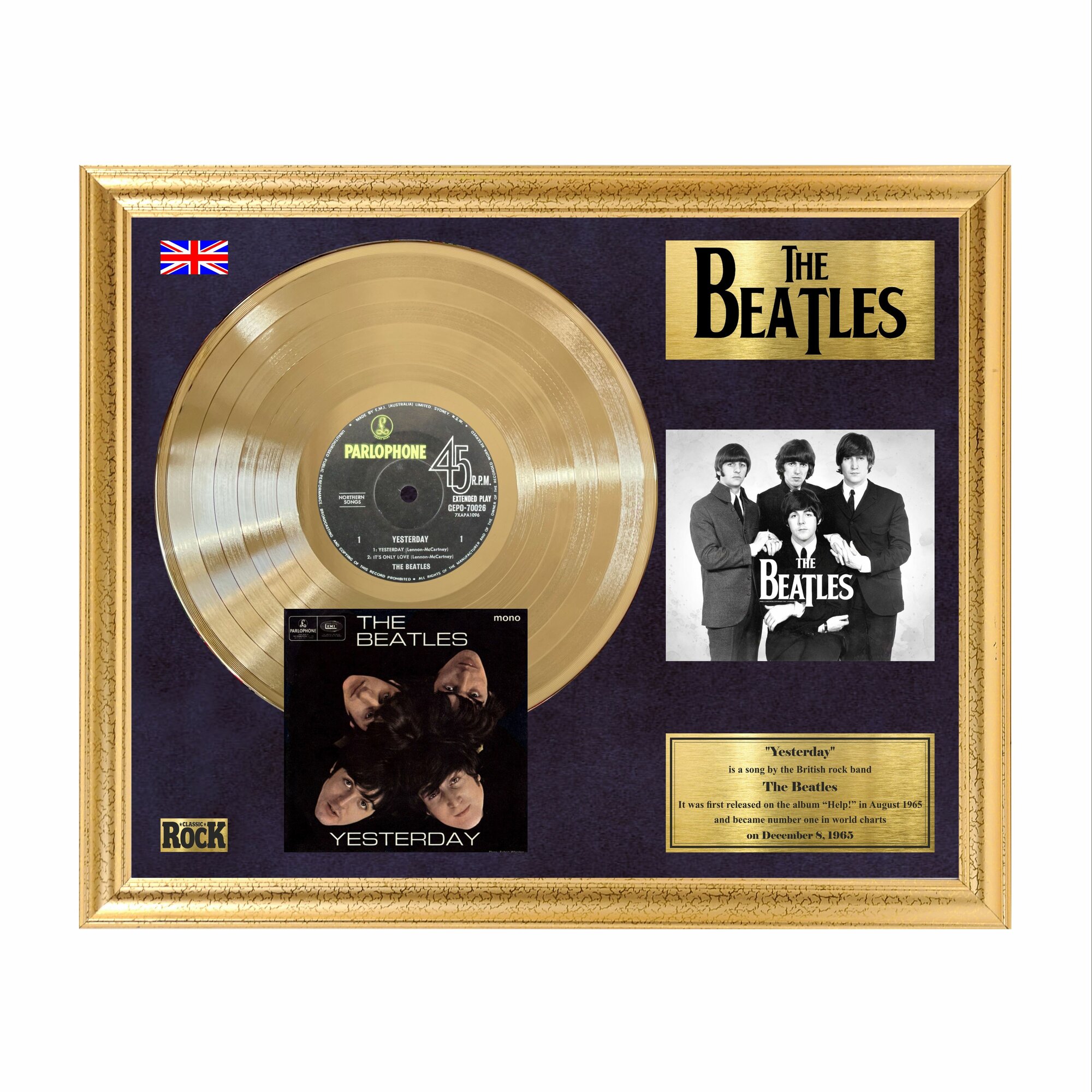 Золотой диск The Beatles Yesterday